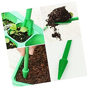 YARNOW 50 Sets Sowing Device Planting Tools Bonsai Planting Tool Dibber for Planting Planter Tool Potato Fork Bling Accessories Succulents Transplant Tool Trowel Abs Earth Tones