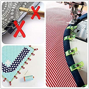 YICBOR Bias Tape Maker Set 6mm 9mm 12mm 18mm 25mm Fabric Bias Binding Maker with 100pcs Colorful Multipurpose Sewing Clips for DIY Sewing Crafting Quilting Tools Kit