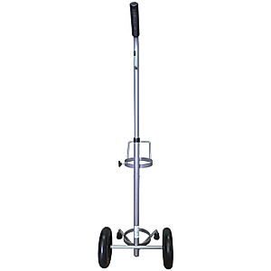 ResOne Lightweight Single D/E Oxygen Cylinder Cart, Adjustable Handle, Durable Powder-Coated Finish, Portable Oxygen Tank Cart with Wheels, Holds 1 D Size or E Size Cylinder, Medical Oxygen Transport