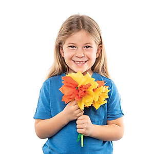 Baker Ross AT583 Daffodil Tissue Paper Kits - Pack of 6, Creative Art and Craft Supplies for Kids to Make and Decorate