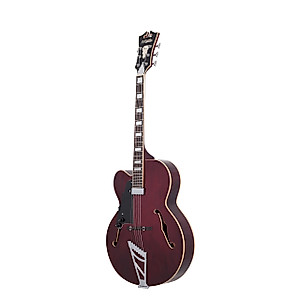 D'Angelico Premier EXL-1 Hollow-Body Lefty Electric Guitar w/ Stairstep Tailpiece - Trans Wine