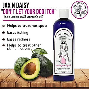 Jax N Daisy don t let Your dog Itch Lotion Itch Relief for Dogs 16oz Treatment and Skin Soother for Dogs With Itchiness dog Grooming Supplies Anti for