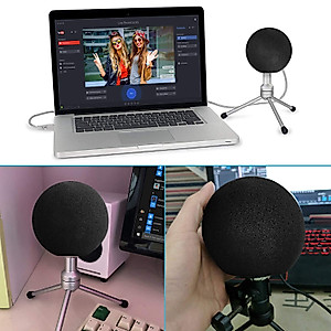 Furry Windscreen Muff Cover Compatible with Blue Snowball Ice,ChromLives Mic Muff Cover, Deadcat Wind Microphone Cover for Recordings,Broadcasting,Singing