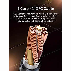 keephifi CCZ Warrior in Ear Monitors IEM with 3BA+1DD Hybrid Drivers, Neutral Sound Headphones, Audiophile Earbuds for Music Lovers Musicians, Drummers, Rapper (Silver No Mic)