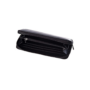 Lost Queen Women's Triple Moon Occult Cross Zip Around Wallet Tempest Ladies Clutch