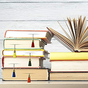 5 Pieces Teacher Bookmark Metal Teachers Appreciation Bookmark Thank You Present with Pendants Classic Bookmarks Christmas Present for Teacher Graduation Present (Gray)