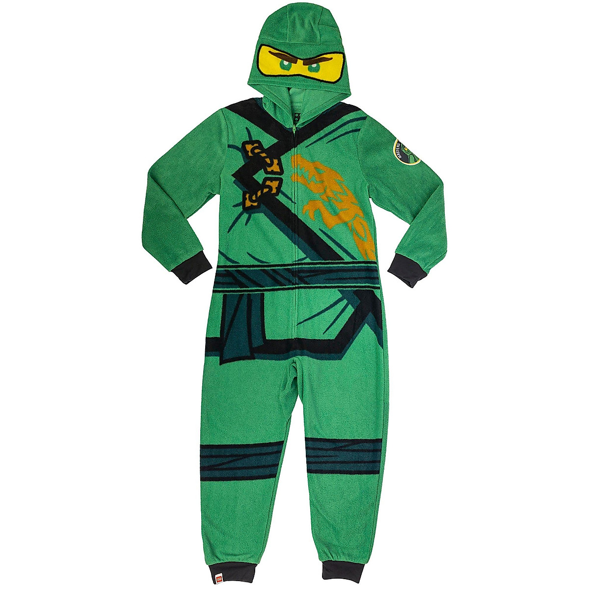 LEGO Ninjago Boy's Lloyd The Green Hooded Unionsuit, Green, Size 4/5