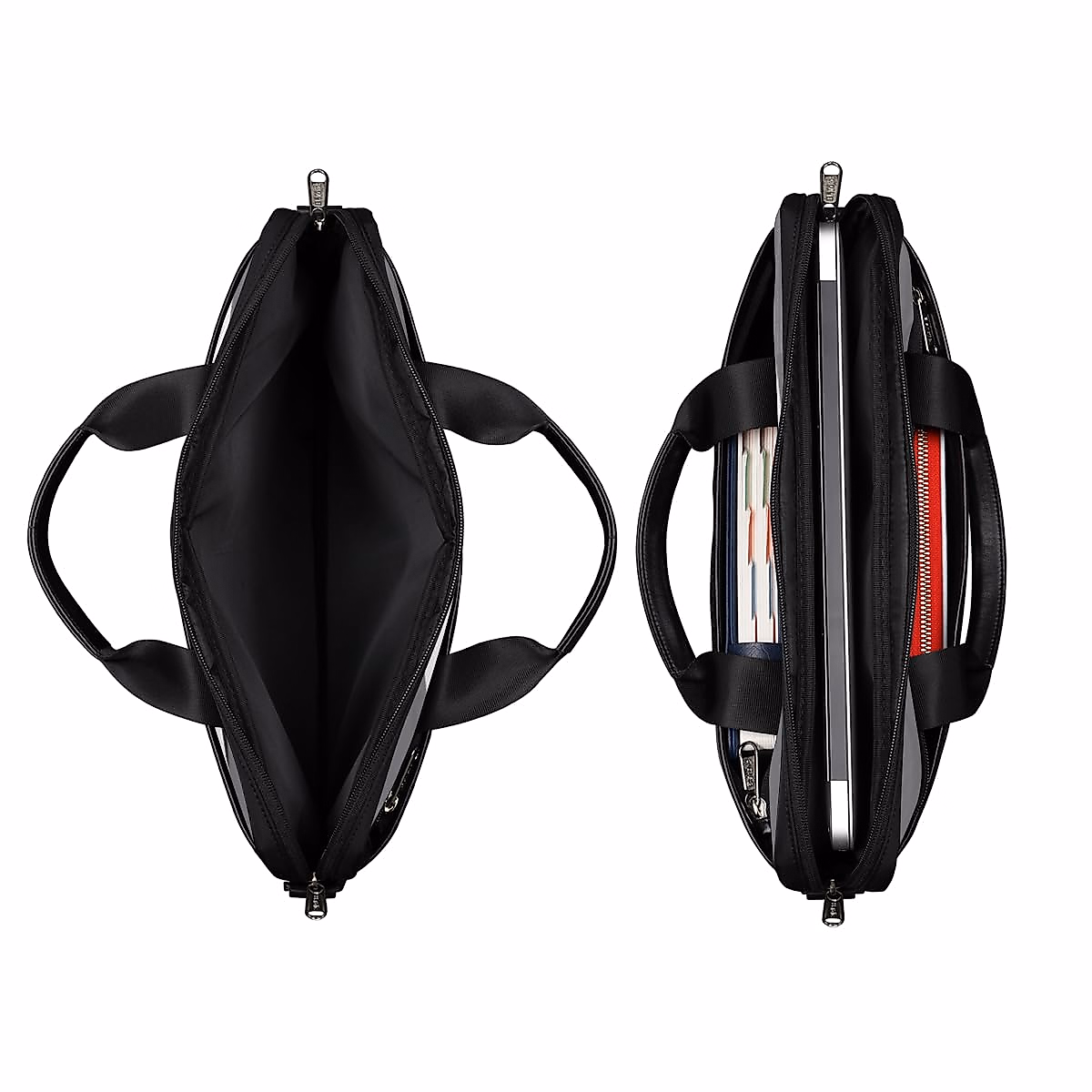 Black White Cat Laptop Computer Bag Waterproof Shoulder Messenger Bag 13-15 inch Durable Laptop Tote Bag with Shoulder Strap Handle Lightweight Crossbody Briefcase