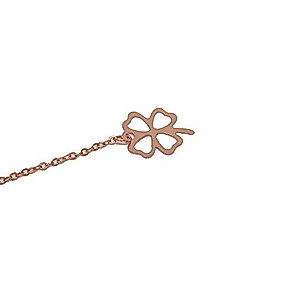 yueton Metal Leaf Bookmarks Clover Leaf Bookmarkers Rose Gold Plated Brass Page Marker with Metal Pendant for Book Lovers