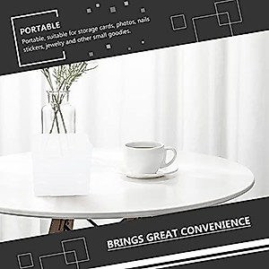 SEWACC 2 Sets 5x7 Clear Photo Storage Box Large Photo Case Picture Keeper with 12pcs Inner Boxes Classified Photos Container Greeting Card Organizer for Craft Stickers Stamps