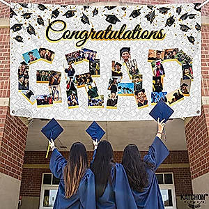 Congratulations Graduation Photo Banner - 72x44 Inch, Class of 2023 Decorations | Graduation Banner for Graduation Decorations 2023 | Graduation Picture Banner for Graduation Party Decorations 2023