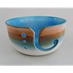 Handmade Cape Cod Yarn Bowl for Knittersby Award-Winning Artist Judith Stiles. Made USA. 7.5 inches Diam. x 3.5inches H