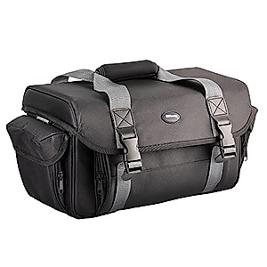 Ultimaxx Large Water Resistant Gadget Bag with Dual Buckles & Pockets for Sony,Nikon, Canon, Olympus, Pentax, Panasonic, Samsung & Many More SLR Cameras & Camcorders