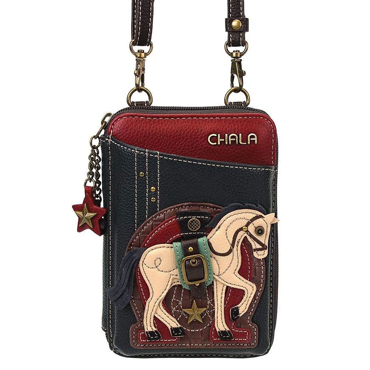 Chala Handbags Horse Wallet Crossbody Handbag - Convertable Strap