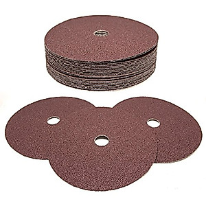 Benchmark Abrasives 7" Aluminum Oxide Resin Fiber Grinding and Sanding Discs for Wood and Fiberglass 7/8" Arbor, Use with Angle Grinder (25 Pack)- 36 Grit