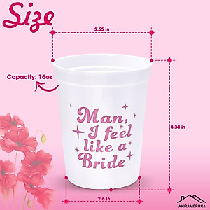 AKIRAMERUNA Bachelorette Party Cups 12 Pack Let's Go Girls Reusable Bachelorette Party Plastic Cups, Bridal Shower Party Supplies Wedding Engagement Party Supplies Favors Decorations 16oz