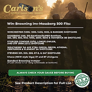 Carlsons Choke Tubes 12 Gauge for Winchester - Browning Inv - Moss 500 [ Rifled | 0.730 Diameter ] Blued Steel | Rifled Choke Tube | Made in USA