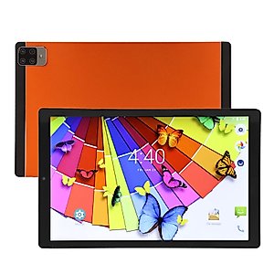 Tablet 10.1 inch for 10 PC Tablet, 6GB RAM, 256GB ROM, Octa Core Processor, FHD IPS Touchscreen, 5MP Front 8MP Rear Camera, WiFi, 4G LTE (Orange)