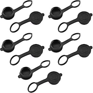 AIMPGSTL 10PCS GX16 Cap Lid Black GX16 Aviation Connector Plug Cover Waterproof Dust Plastic Cap Circular Protective Sleeve