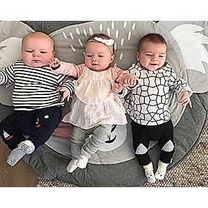 USTIDE Baby Rugs Creeping Crawling Mat Cartoon Sleeping Rugs, Children Anti-Slip Game Mat Cotton Floor Play Mat Blanket Play Environmental Carpet Kids Room Decor 37.4 x 37.4 (Cat)