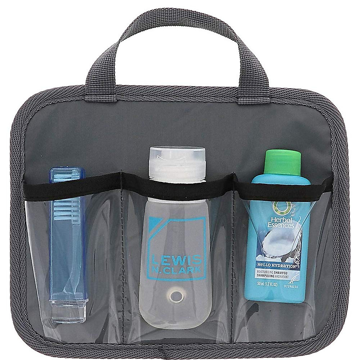 Lewis N. Clark Deluxe Travelflex Toiletry Kit, Makeup Bag, Shower Caddy + Travel Organizer Toiletry Kit, for Luggage, Carryon or Suitcase, Blue