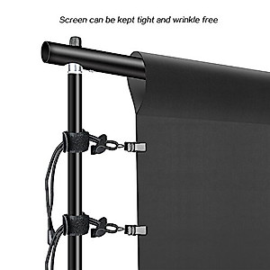 HYJ-INC Photography Umbrella Continuous Lighting Kit,Muslin Backdrop Kit(White Black), Backdrop Clips Clamp,10ft Photo Background Photography Stand System for Photo Video Studio Shooting