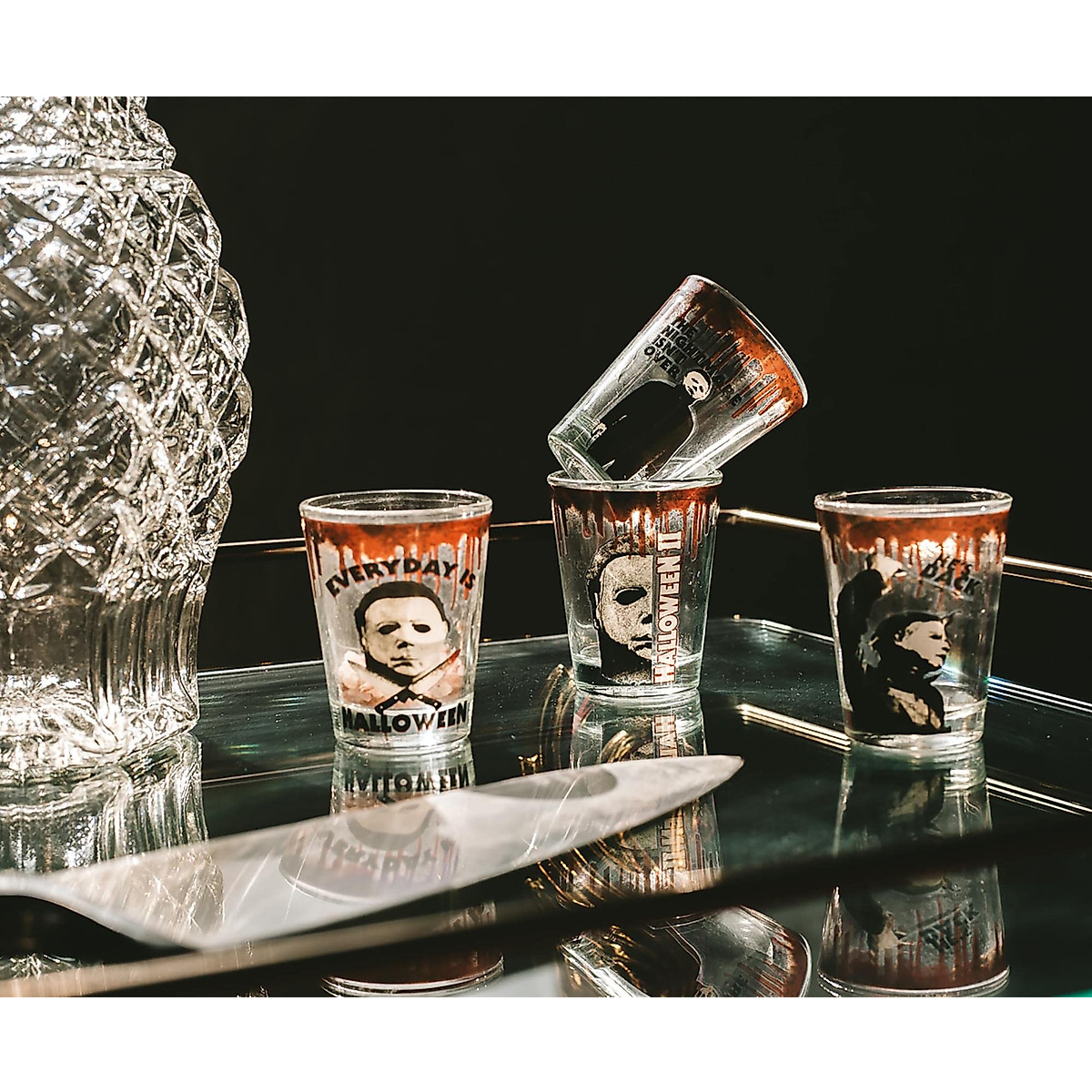 Halloween II Michael Myers 2-Ounce Mini Shot Glasses | Set of 4