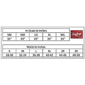 Rawlings | LAUNCH SERIES Full Length Baseball Pants | Adult Medium | Grey/Black