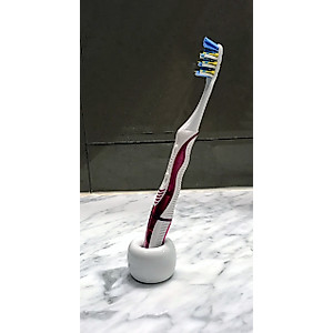 Tetra-Teknica Less is More Series TBS-01 Porcelain Toothbrush Stand, Color White, 2 per Pack