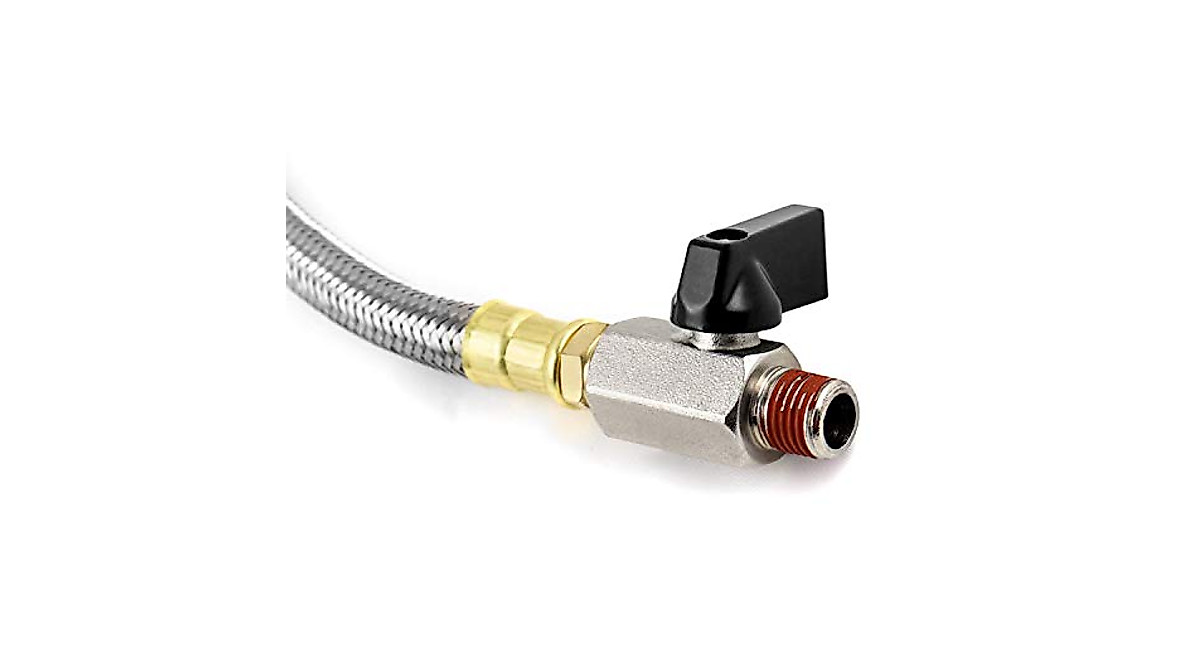 QWORK Extended Air Compressor Drain Kit | Hose & Adapter