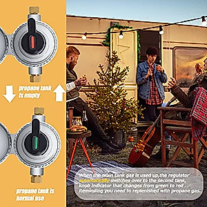 RV Propane Regulator for Dual Tanks, 2 Stage Auto Changeover Propane Regulator, lp Gas Regulators for RVs, Vans,Camper Trailers