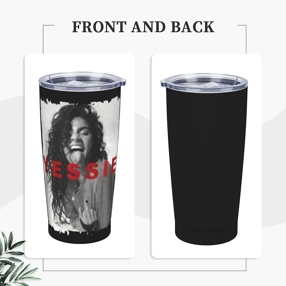 Tnescasw Jessie Music Reyez Stainless Steel Straw Tumbler with Lid Car Insulated Cup Vacuum Travel Mug Office Sports Water Bottle 20 Oz