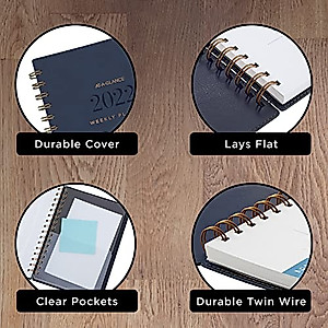 AT-A-GLANCE 2022-2023 Planner, Weekly & Monthly Academic, 8-1/2" x 11", Large, Signature Collection, Navy (YP905A20)