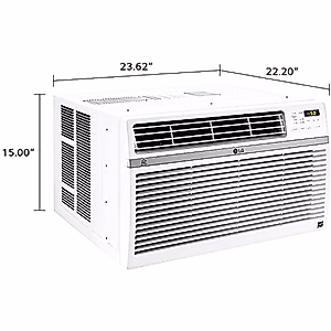 LG 12,000 BTU Smart Window Air Conditioner, Cools up to 550 Sq. Ft., Smartphone and Voice Control works with LG ThinQ, Amazon Alexa and Hey Google, ENERGY STAR®, 3 Cool & Fan Speeds, 115V