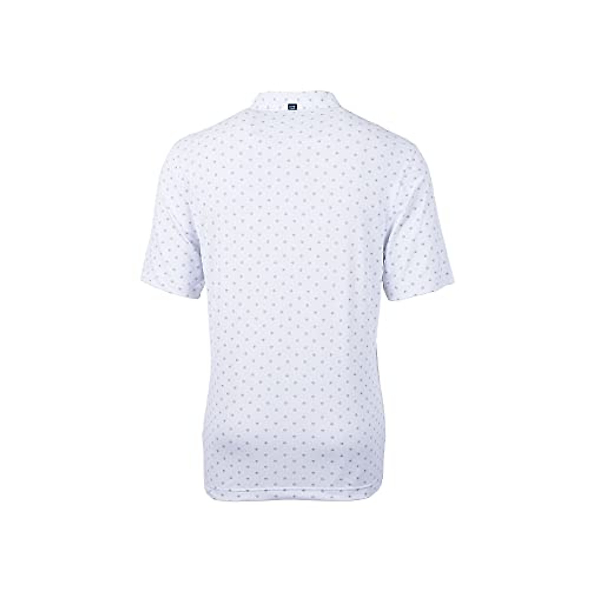 Cutter & Buck Men's Short Sleeve Virtue Eco Pique Tile Print Polo Shirt, White, XL