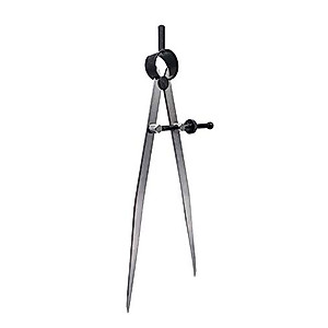 ZLKSKER 8 Inch Adjustable Lockable Steel Wing Divider, Leather Compass for Woodworking & Leather Craft, Marking & Scribe Tool