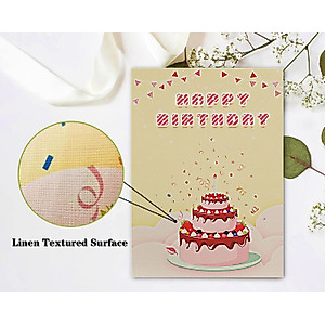 Linen Textured Cardstock White 100 Sheets 80 lb Cover, 8.5 x 11 Inches for Printers, Invitation, Arts and Craft, Scrapbook, DIY Projects