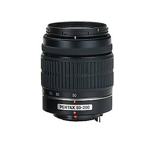 Pentax K-x 16203 Digital SLR Camera with DA L 18-55 and 50-200mm Lenses (Red)