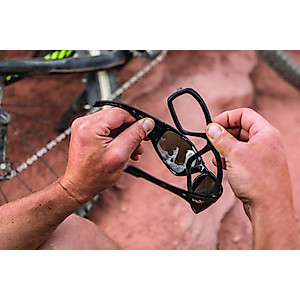 Wiley X WX Boss Sunglasses, Safety Glasses for Men and Women, UV Eye Protection for Shooting, Fishing, Biking, and Extreme Sports, Matte Black Frames, Silver Flash Tinted Lenses