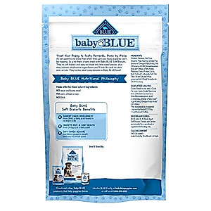 Blue Buffalo Baby BLUE Soft Biscuits Natural Puppy Dog Treats, Chicken & Carrots 8-oz Bag
