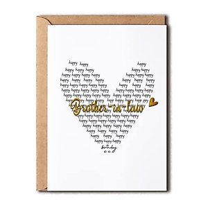 EruditeGifts Brother-In-Law Birthday Card - Birthday Card For Brother-In-Law - Inside Brother-In-Law Heart - Happy Birthday Card - Miss You Card For Brother-In-Law