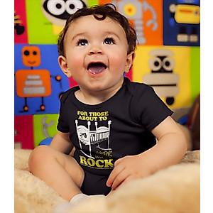 Popfunk ACDC Cradle Rock Baby Onesie Bodysuit, 6 Months