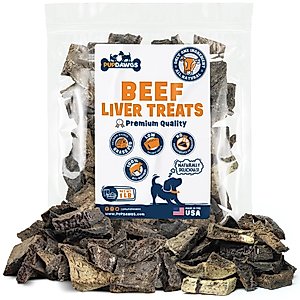 PUPDAWGS Hickory Smoked Flavor Beef Liver Treats, 1lb - All-Natural Dehydrated Dog Treats - Nutritious Training Treats for Dogs Made in USA
