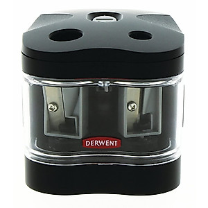 Derwent Pencil Sharpener, Battery Operated, Twin Hole Sharpener (2302332)