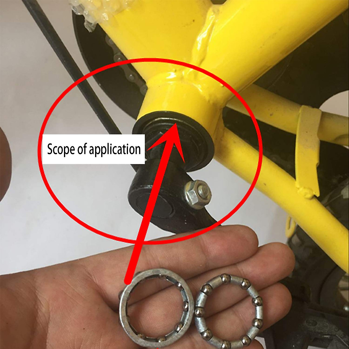 YouU UoYu Crank Bearing 5/16" Ball Size x 7/9/12 Balls for Bicycle Crank Bike Crank Bikes Beach Cruiser limos Stretch Bicycles (5/16''x7/2pcs)