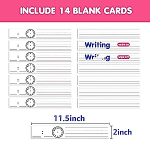 Auchq Magnetic Pocket Chart,Standard Pocket Chart with 7+1 Pockets,14 Double-Sided Dry-Eraser Cards for Daily Schedule,Class Demonstrations,Classroom Office Home Activities (Black)
