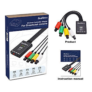 RetroScaler SEGA Dreamcast Wireless Controller Adapter - Supports SEGA Dreamcast Game Console, Compatible with PS3/PS4/PS5, Xbox One S, Series X/S, Switch Pro Bluetooth Controllers