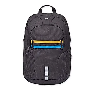 Brenthaven Tred Alpha Backpack with Padded Pockets for 15 inch Laptop, MacBook, Chromebooks & Tablets - Durable, Comfortable, Spacious and Secure for College, Office, Business or Personal Use - Black