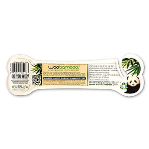 Woobamboo! Eco-Friendly Small Breed Dog and Cat Bamboo Toothbrush (Pack of 2)