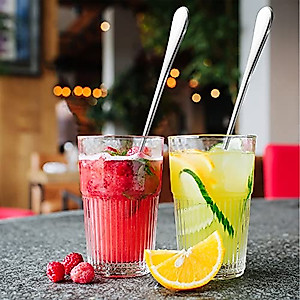 Rainspire 9-Inch Long Coffee Spoons for Coffee Bar, Coffee Stirrers Ice Cream Spoon Tea Spoons Stainless Steel Long Spoon for Cocktail Stirring Iced Tea, Coffee Bar Accessories, 2 Pack